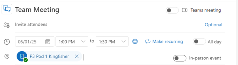How to add meetings to your calendar and invite people to them – P3